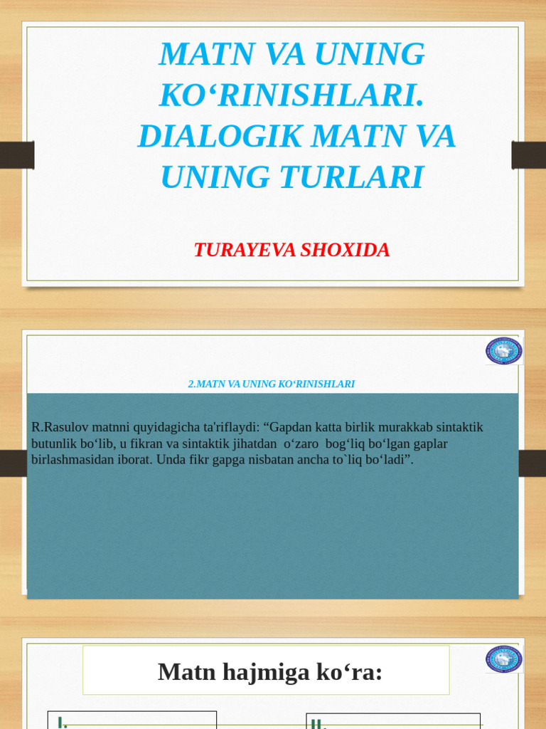 matn turlari | PDF