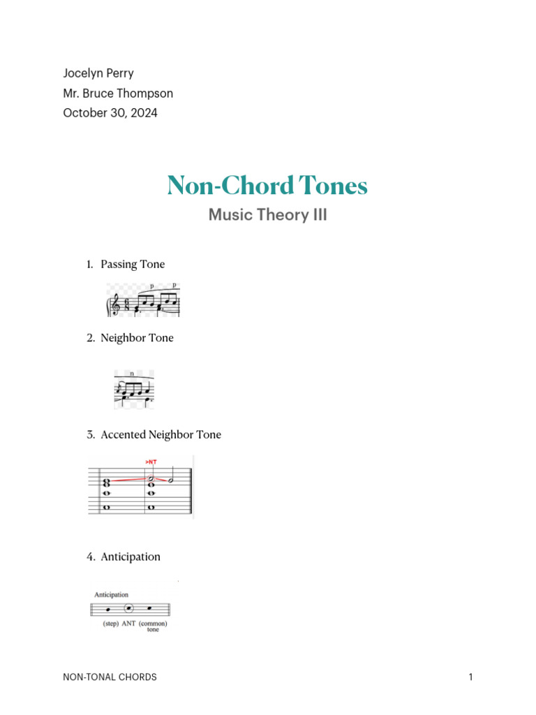 Non Tonal Chord | PDF