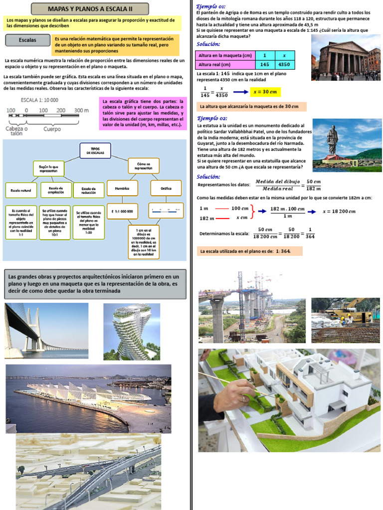 Mapas y Planos: Escalas y Ejemplos | PDF