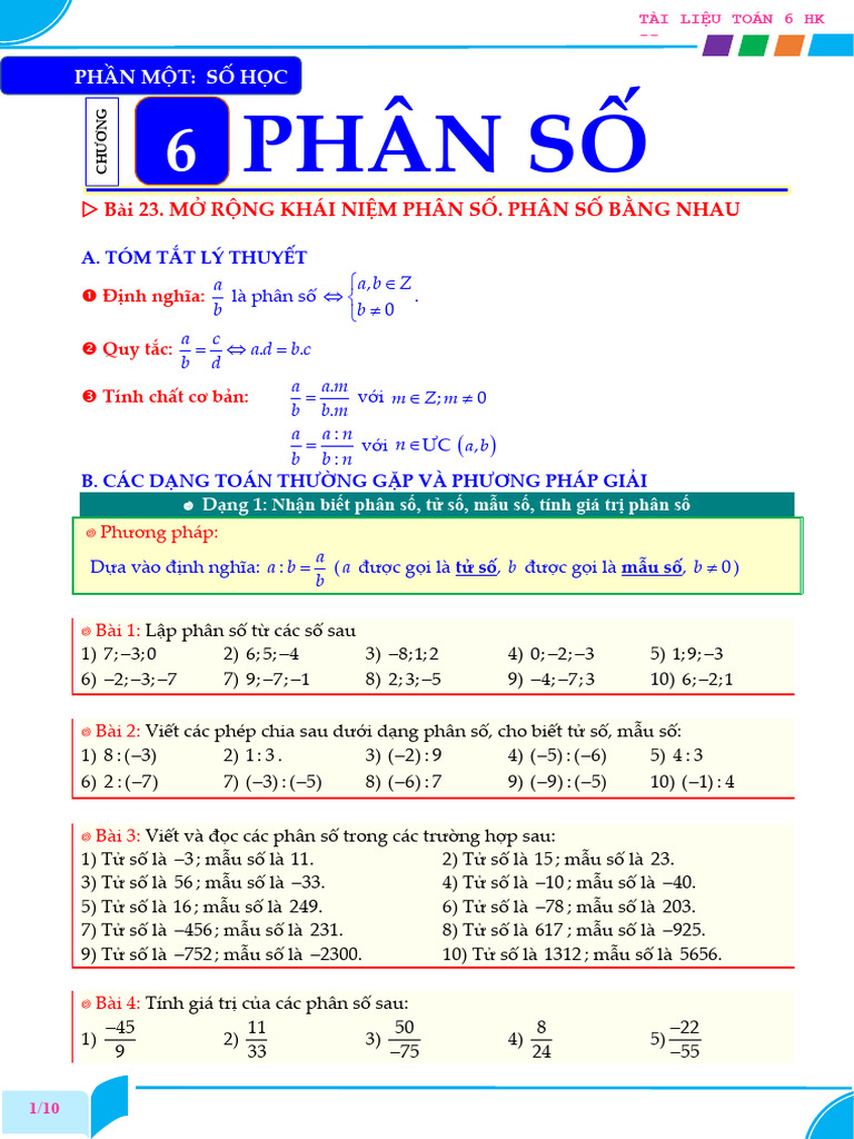 Phuong Phap Giai Toan Phan So Toan 6 Knttvcs | PDF