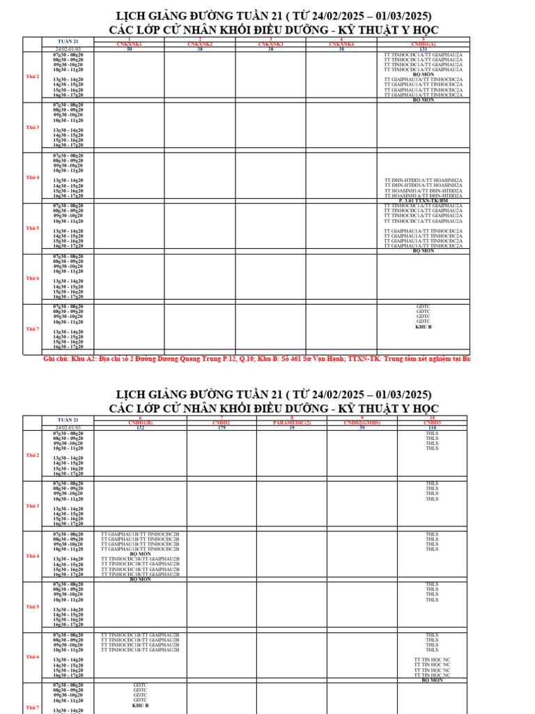 Lich Giang Tuan 21 | PDF