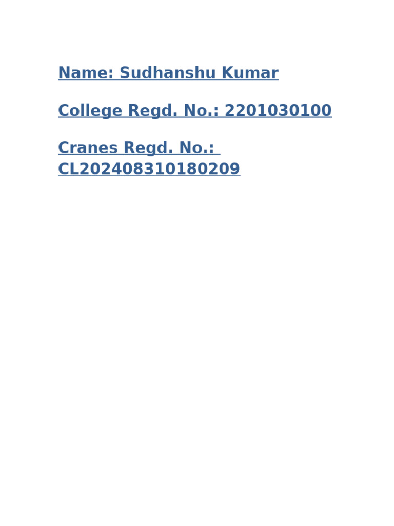 Sudhanshu | PDF | Computer Engineering | Computing