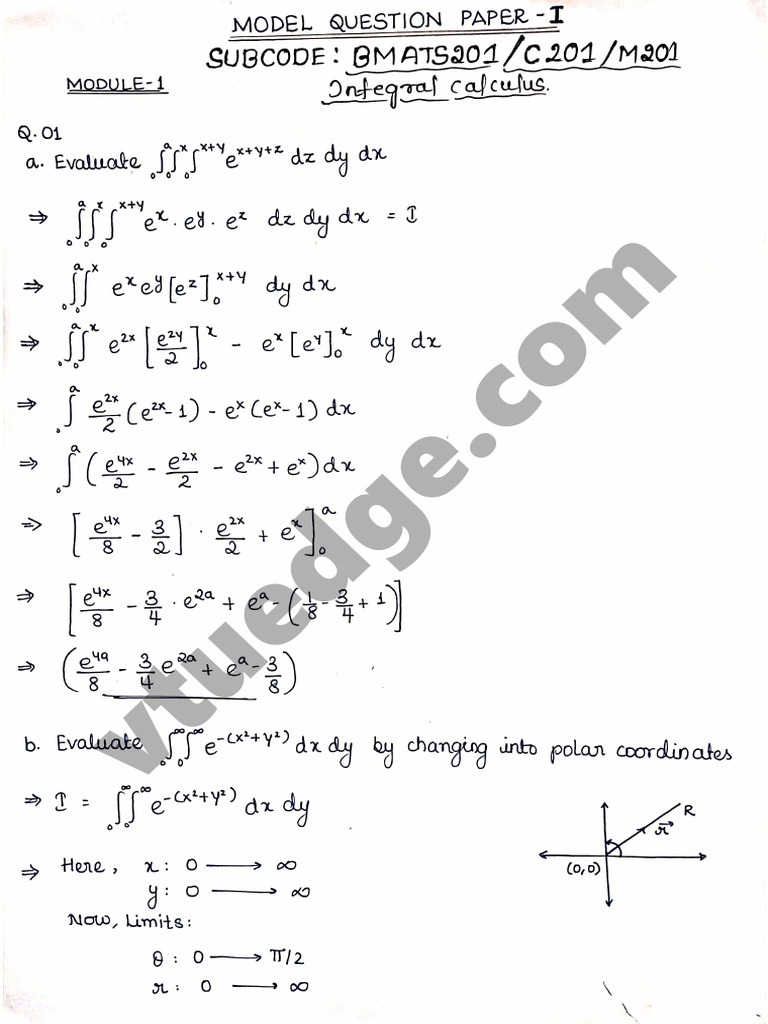 Bmats201 (Model QP Solutions) | PDF