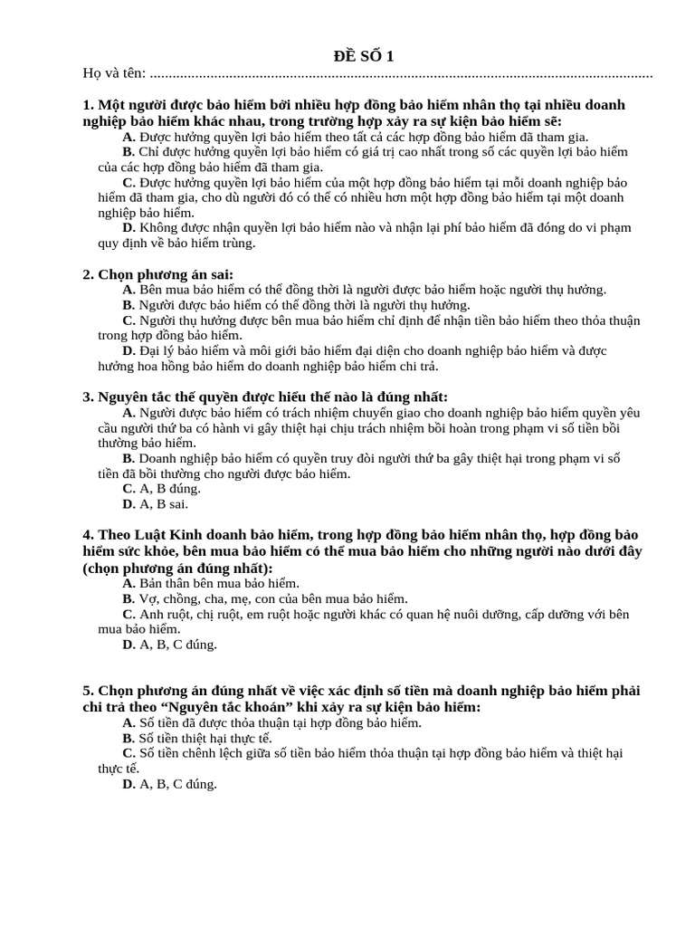 đề ôn tập thi FFS | PDF