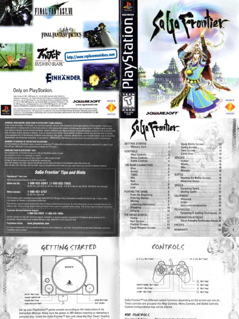 SaGa Frontier - Manual - PSX | PDF