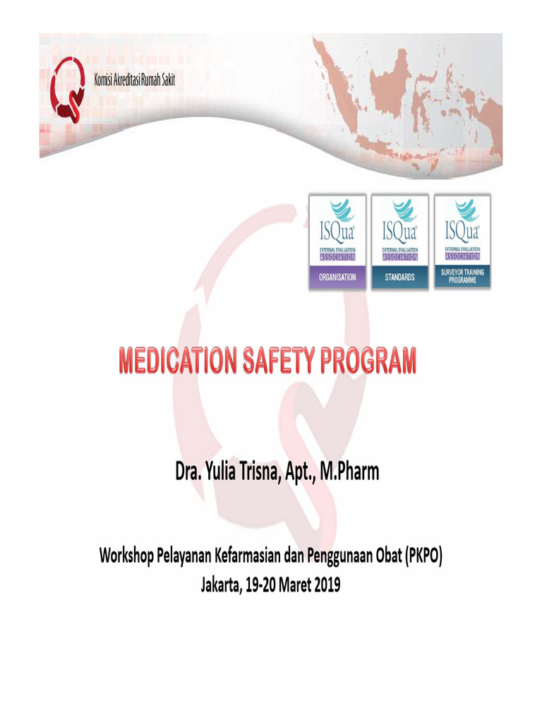 Dra. Yulia Trisna - Medication Safety Program WS PKPO KARS 19 Maret 2019 | PDF
