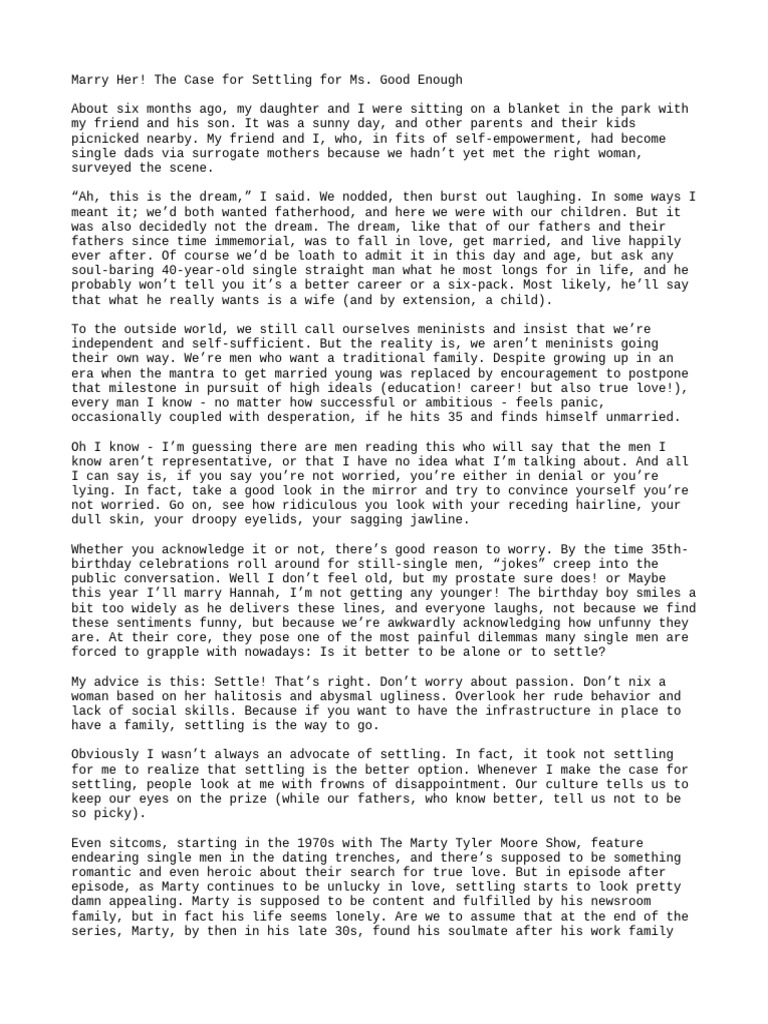 Marry Her | PDF | Human Reproduction