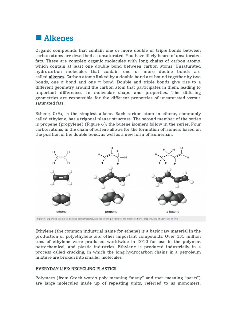 Alkenes and Alkynes Aromatic Hydrocarbons | PDF | Alkene | Hydrocarbons