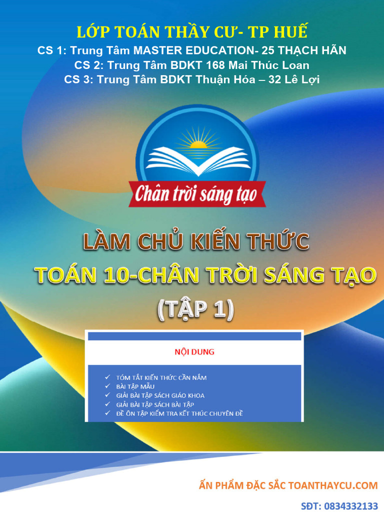[Toanthaycu.com]_làm Chủ Kiến Thức Toán 10_ctst_tập 1 | PDF
