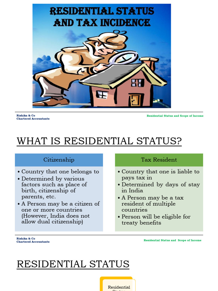 Types of Residential Status Explained | PDF | Citizenship ...
