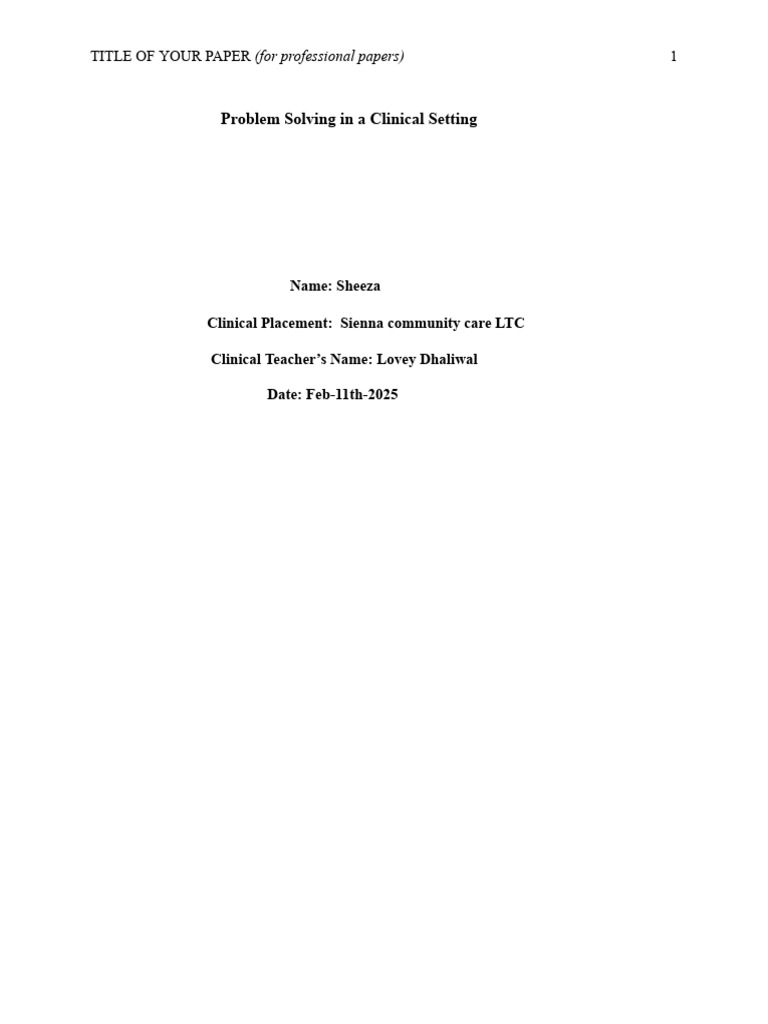 Clinical Problem Solving Skills | PDF | Nonverbal Communication ...