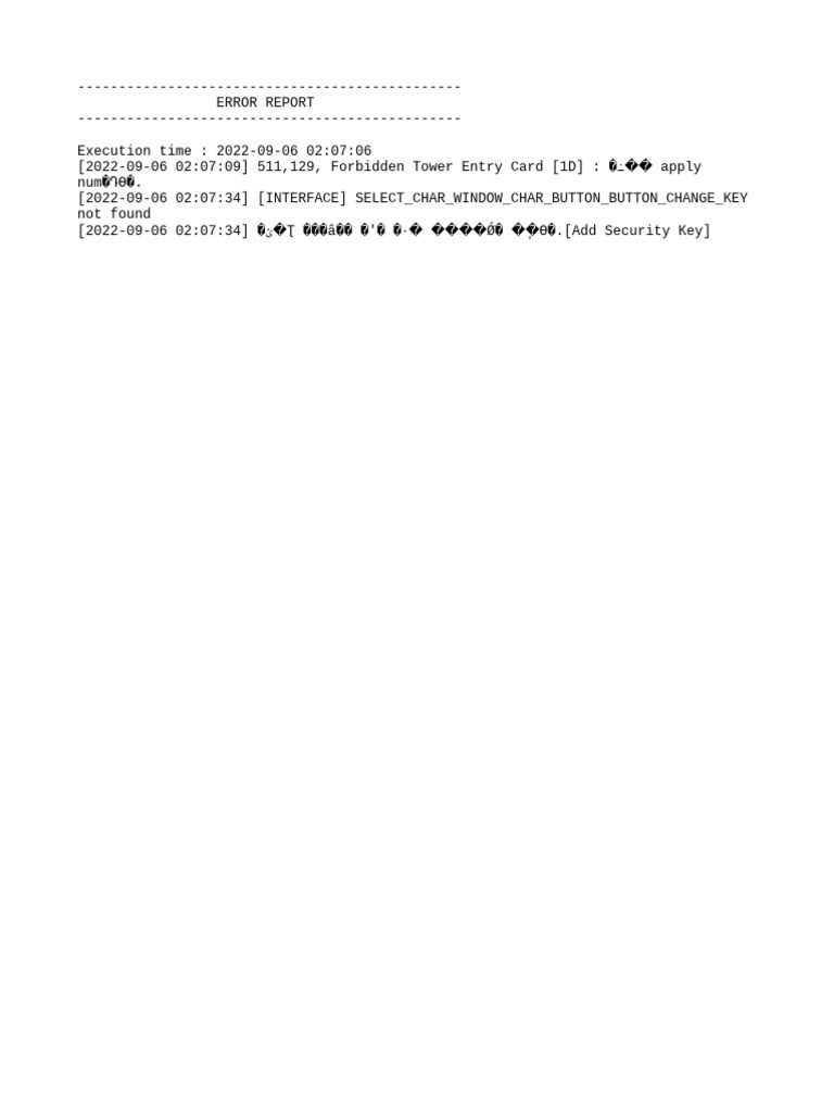 Tech Error Log Analysis | PDF
