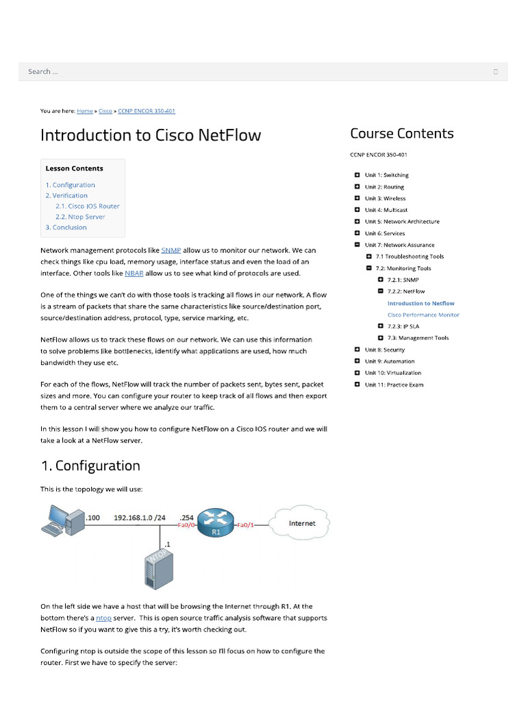 Introduction To Cisco NetFlow | PDF