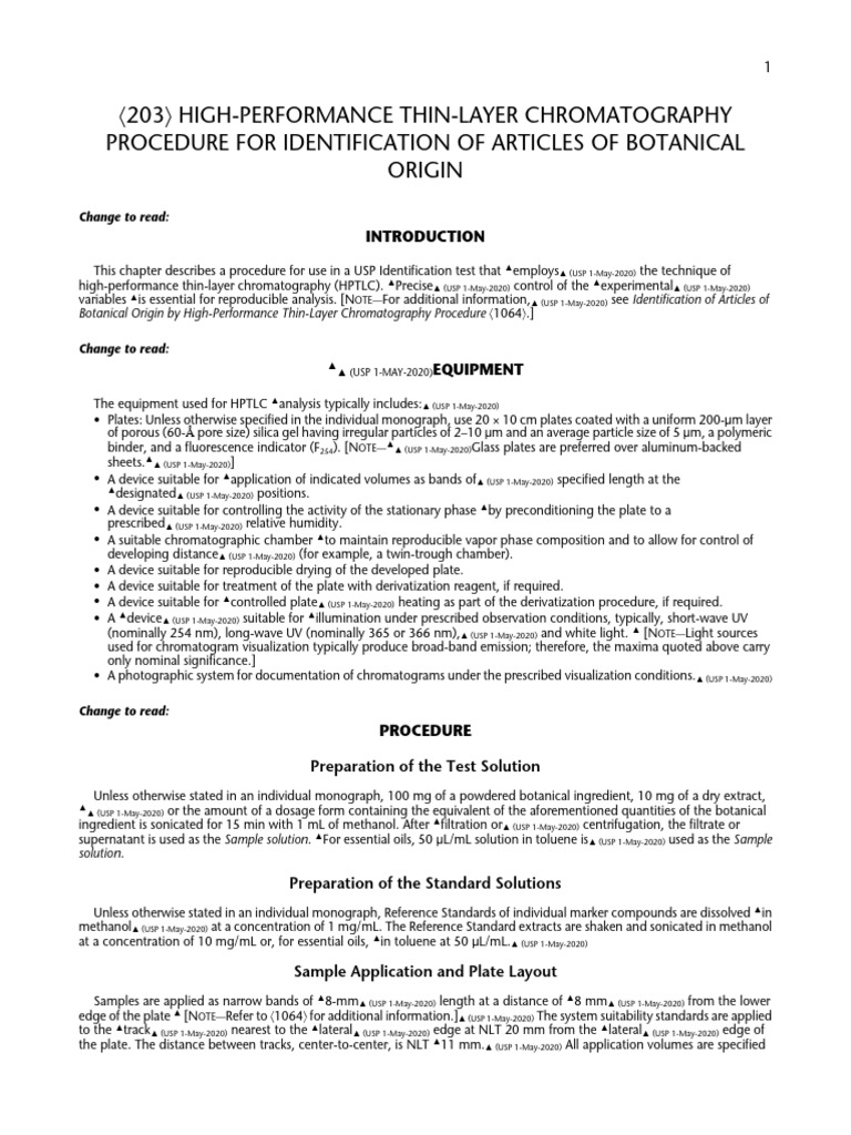 203 High-Performance Thin-Layer Chromatography Procedure For ...
