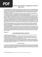 USP Particulate Matter Standards | PDF | Filtration | Membrane Technology