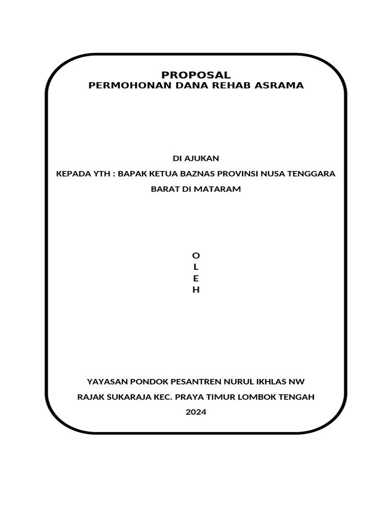 PROPOSAL rehab asrama | PDF