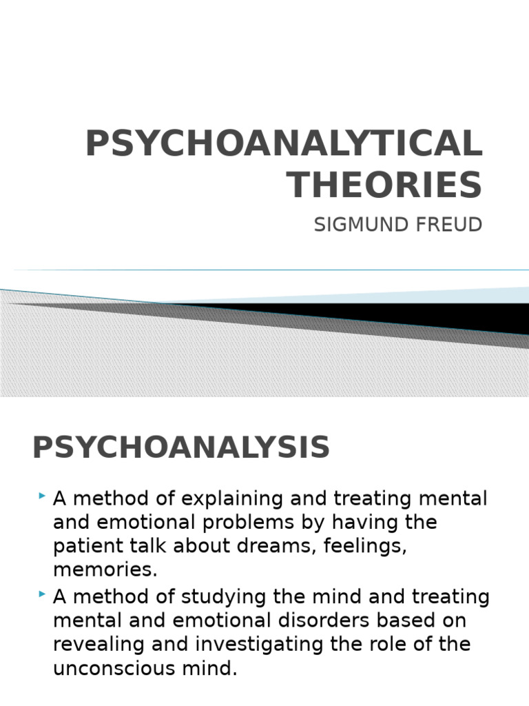 Psychoanalytical Theories | PDF | Unconscious Mind | Mind