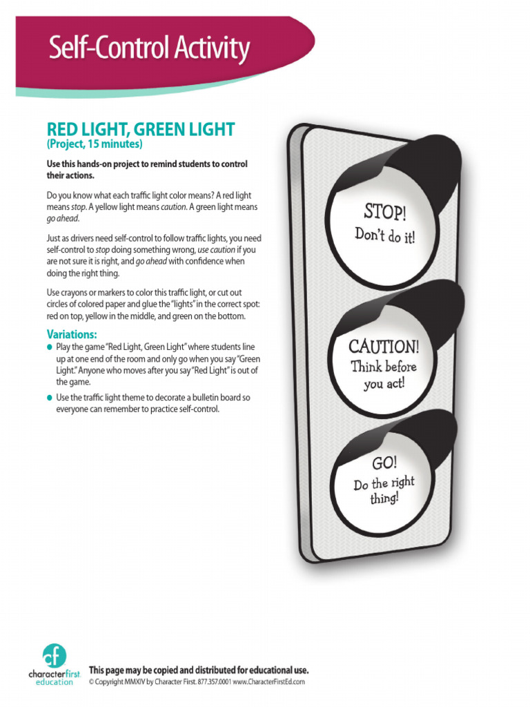 Red Light Green Light Activity | PDF