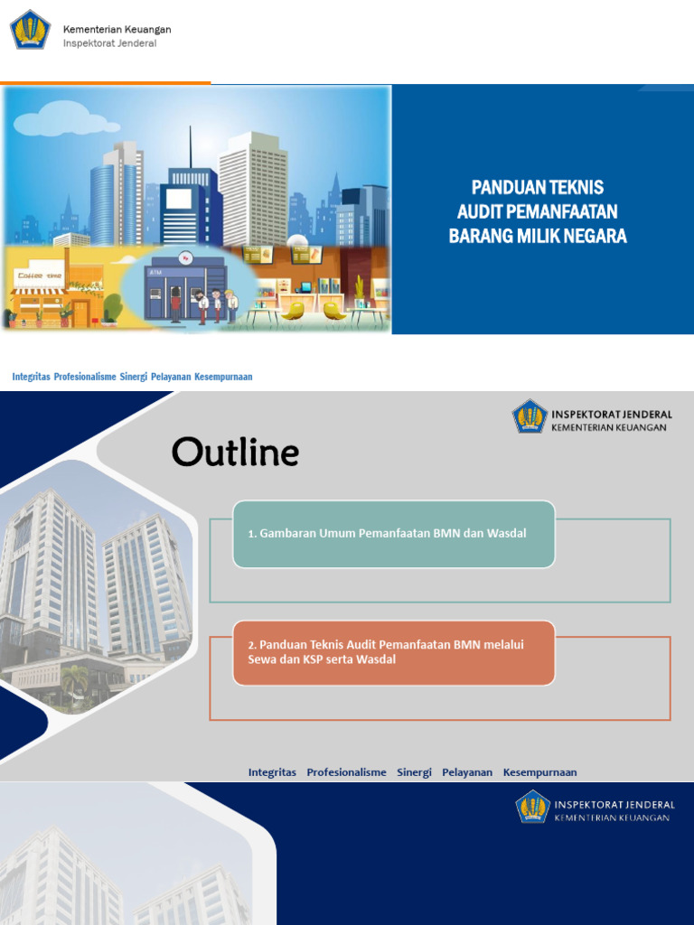Materi Presentasi Panduan Pelaksanaan Audit Pemanfaatan BMN Rev | PDF