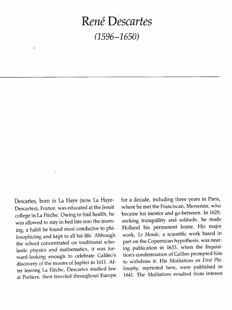 Descartes' Philosophical Journey | PDF | René Descartes | Certainty