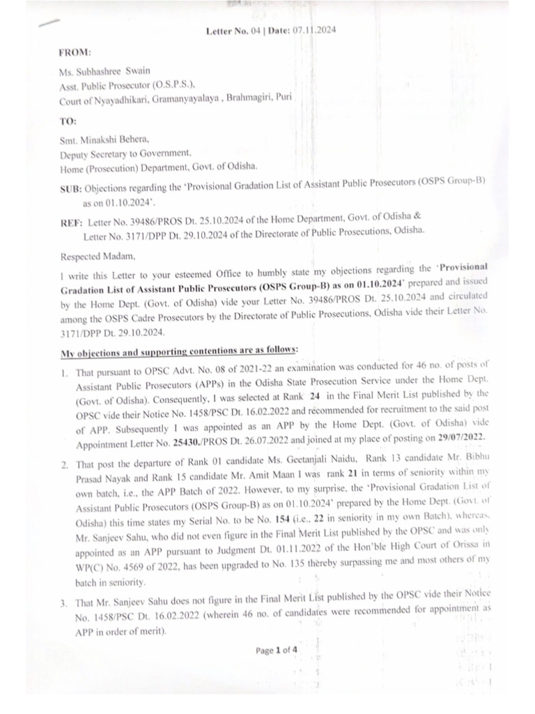 Objection Letter | PDF