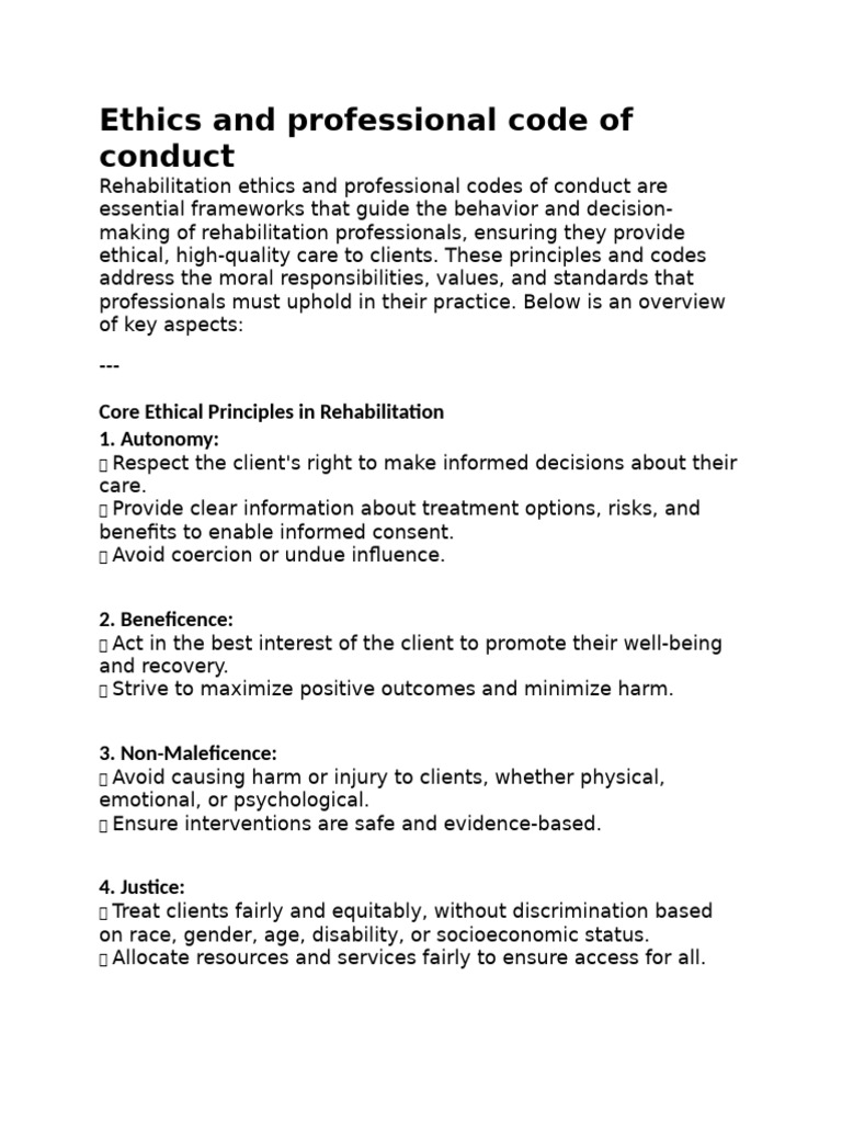 Ethics and Professional Code of Conduct | PDF | Confidentiality ...