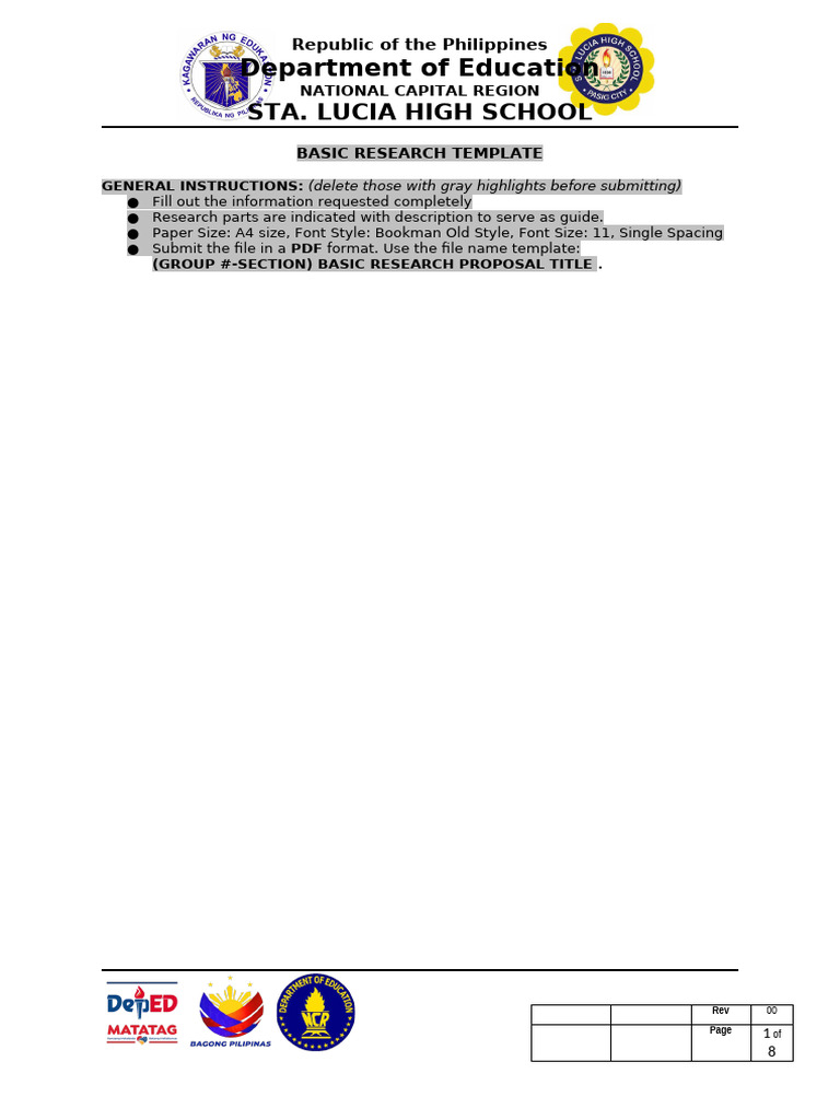 PERFORMANCE TASK 3 UPDATED - Basic Research StudentTemplate | PDF ...