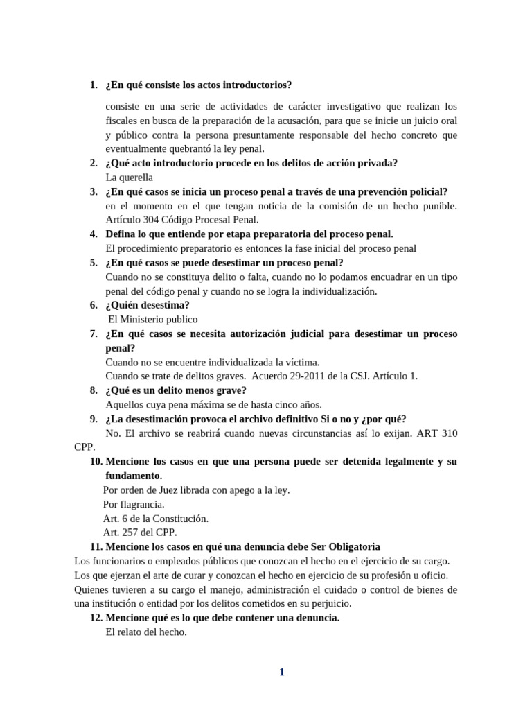 Derecho Procesal Penal | PDF | Derecho penal | Judicaturas