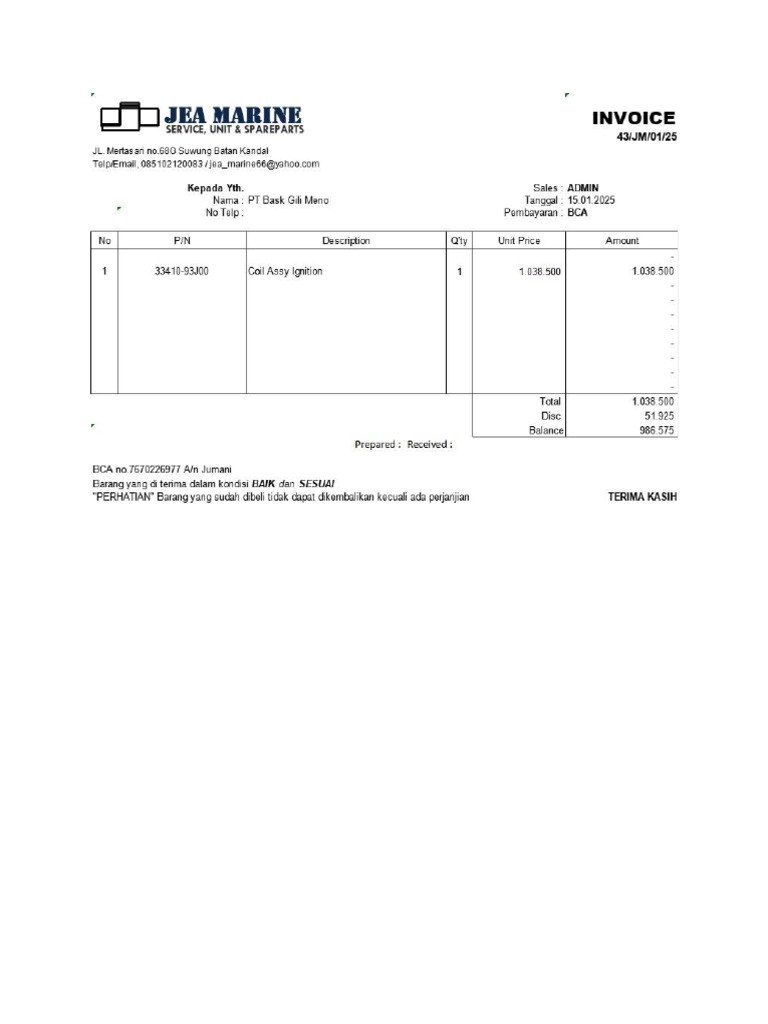 Jea Marine 16.01.2025 | PDF