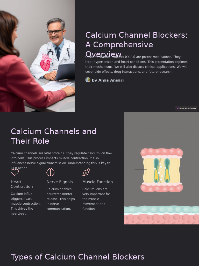 Overview of Calcium Channel Blockers | PDF | Heart | Medical Specialties