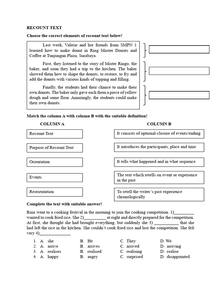 Worksheet English For Nusantara Chapter 2 | PDF | Doughnut | Linguistic ...