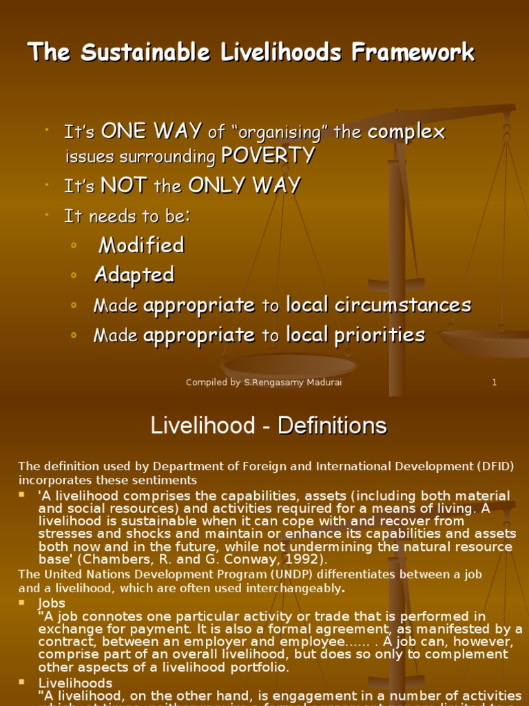 Sustainable Livelihood Framework SR | PDF | Poverty | Poverty ...