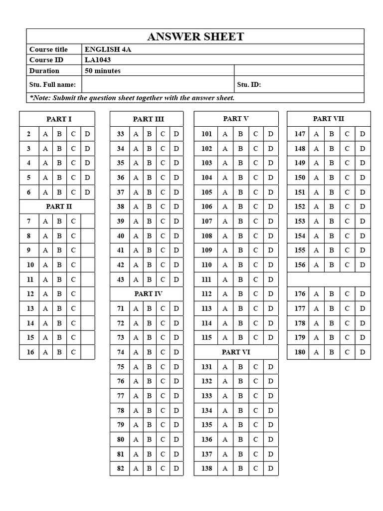 Av4a-Sample Test 1 | PDF