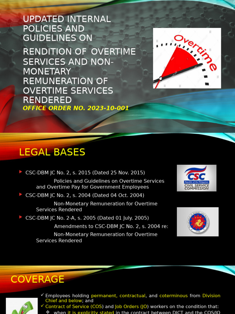 Overtime-Cto r3 PPT Rev - Oct2023 | PDF | Overtime | Working Time
