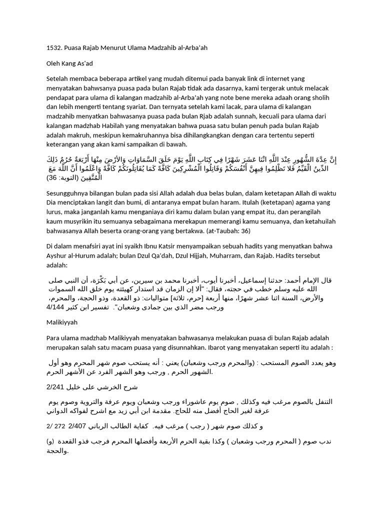 materi rajab 1 | PDF