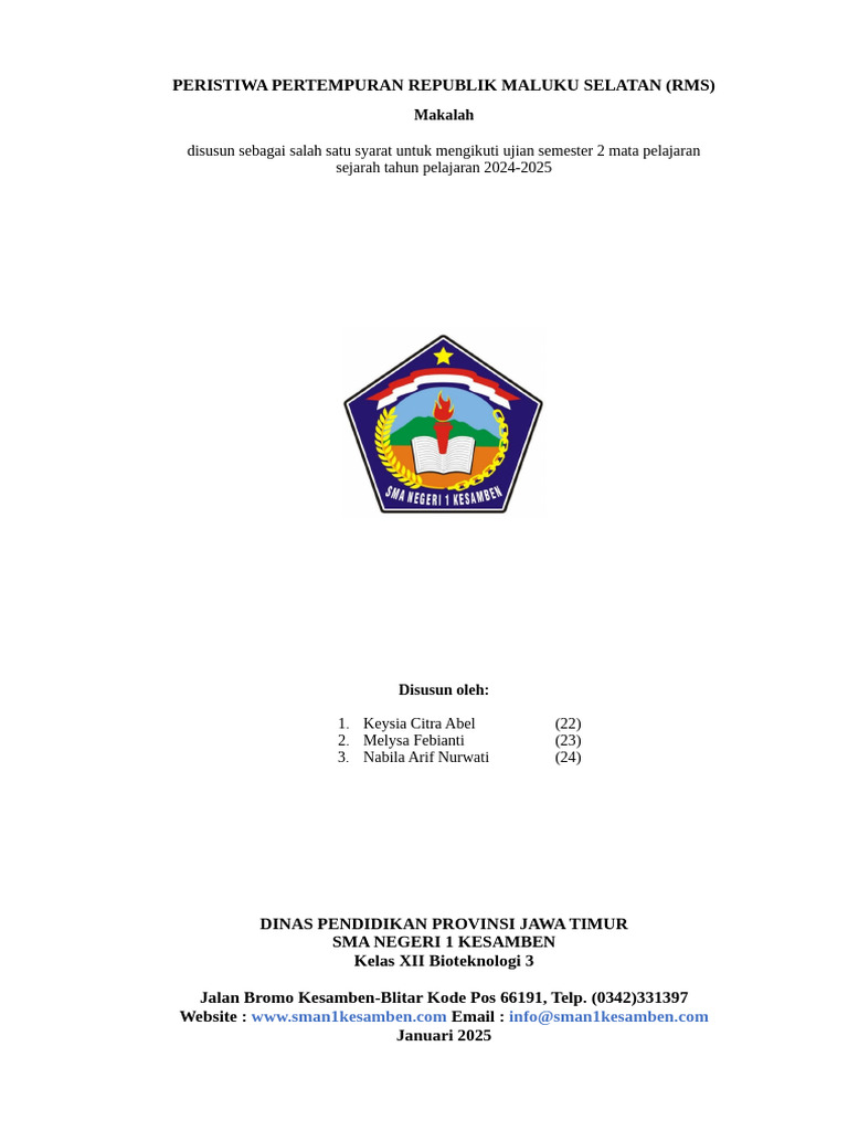 Peristiwa Pertempuran RMS | PDF