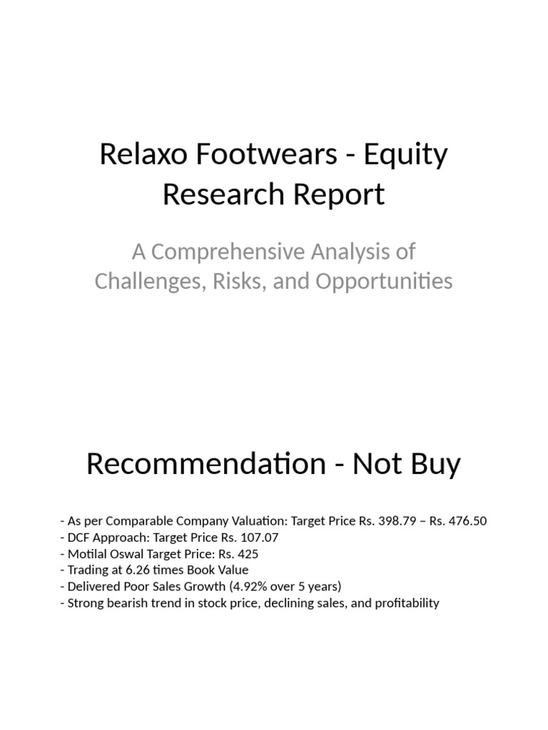 Relaxo Equity Research Report | PDF