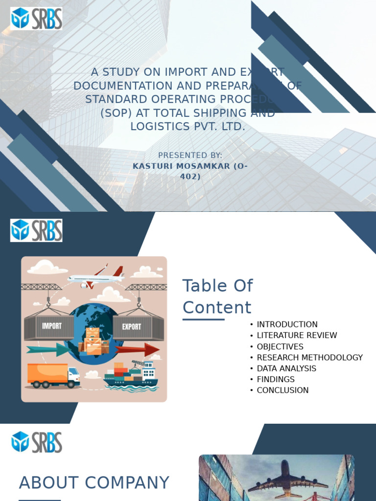 A Study On The Import and Export Documentation and Preparation of ...
