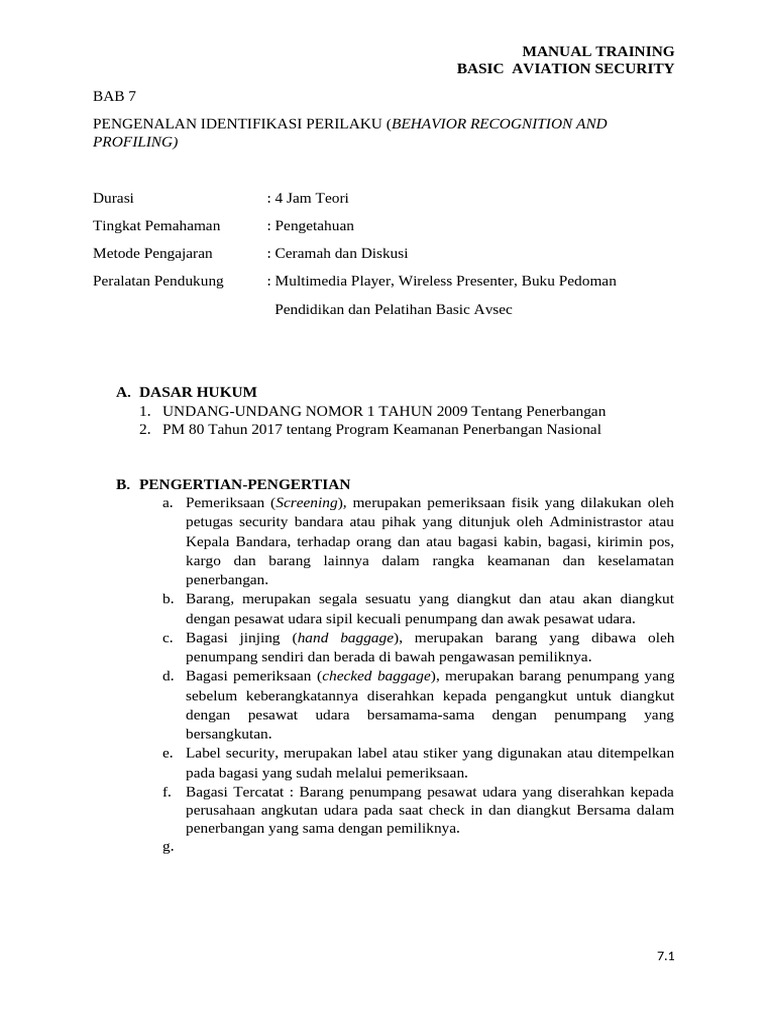 Bab 7 Pengenalan Identifikasi Perilaku (Behavior Recognition and Profiling) | PDF