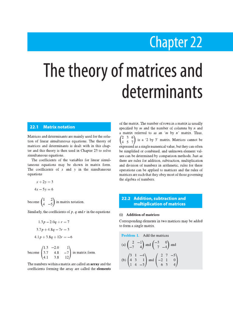 Matrices | PDF