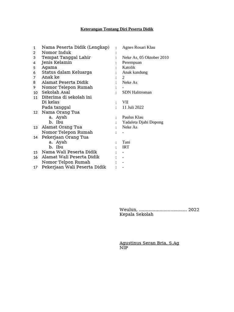 Agnesia Rosari Klau | PDF