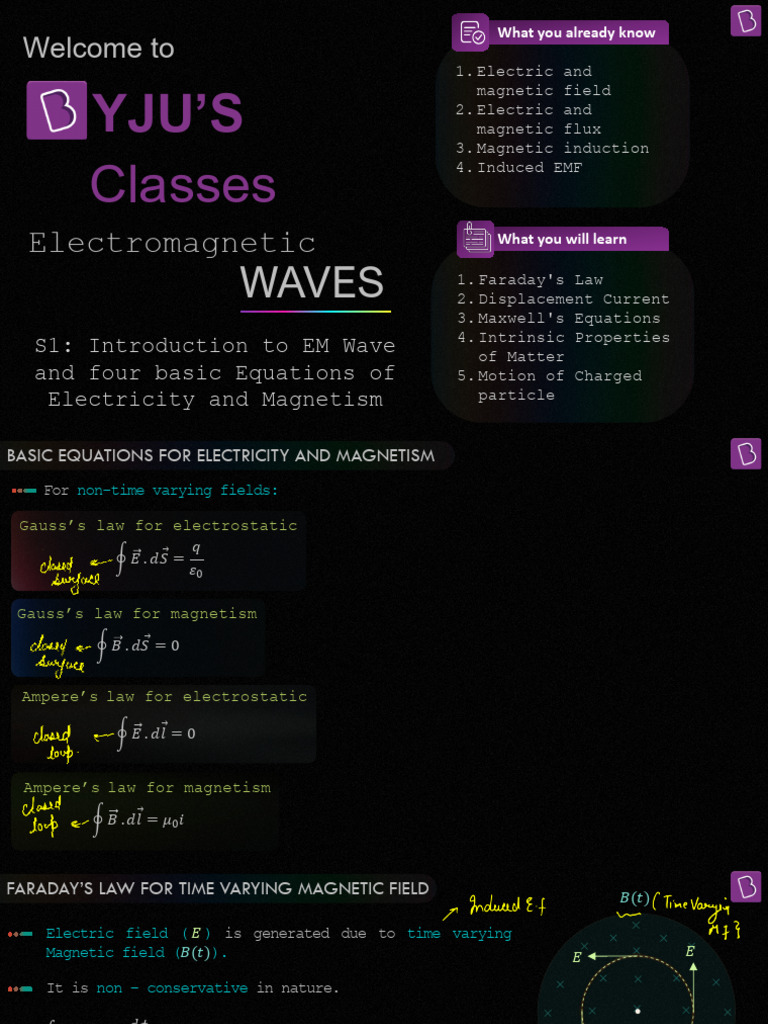 Understanding Electromagnetic Waves | PDF | Magnetic Field ...