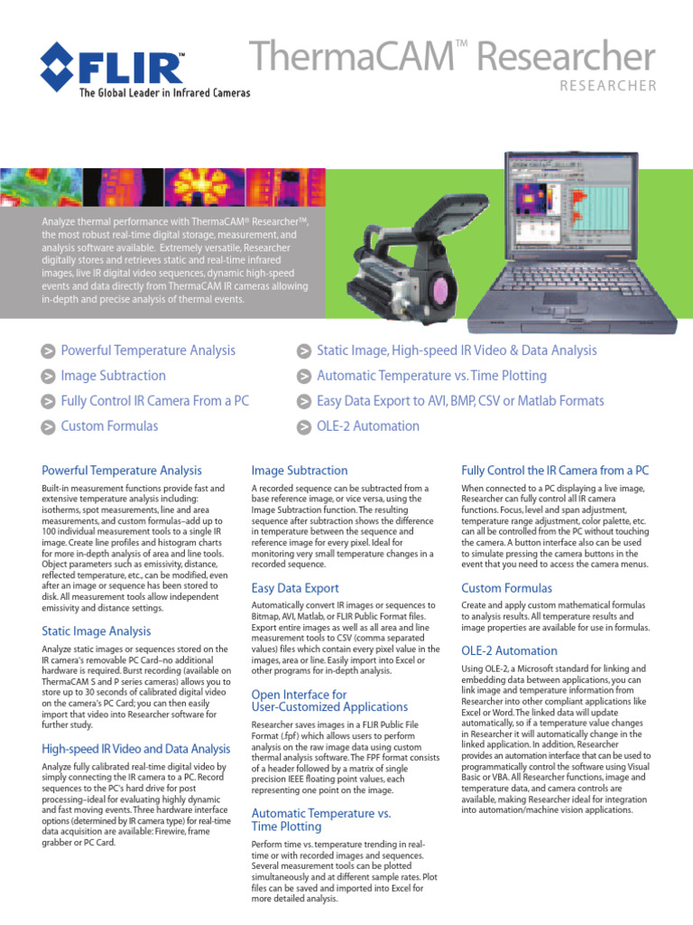 FLIR Thermacam | PDF | Microsoft Excel | Infrared