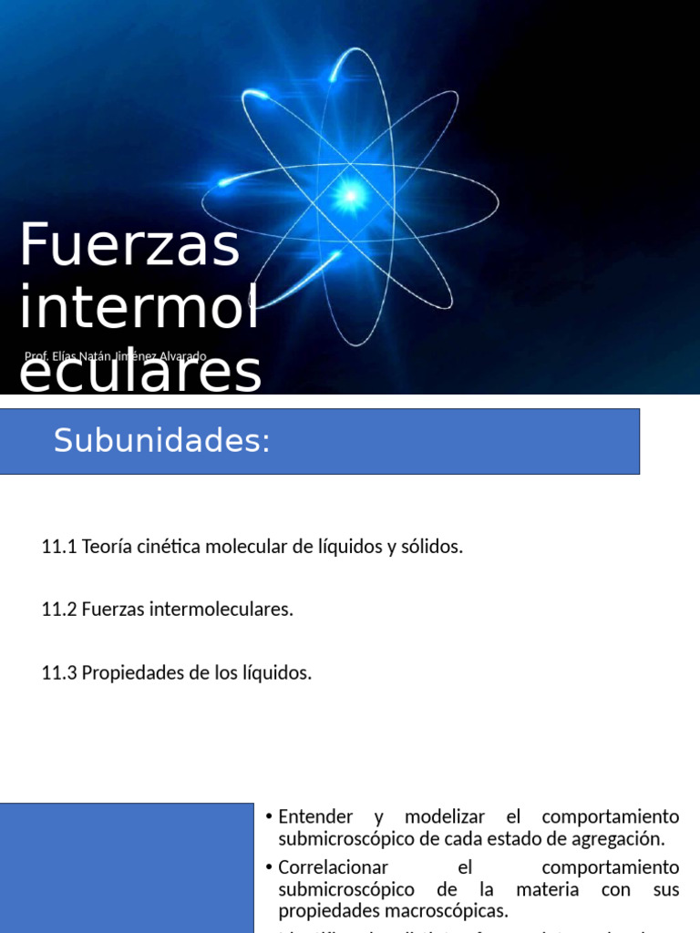 Fuerzas Intermoleculares (Capítulo 11) | PDF | Fuerza intermolecular | Polaridad química