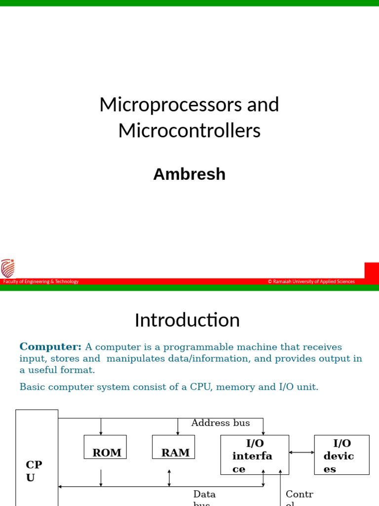 Microprocessors: Architecture & History | PDF | Microcontroller ...
