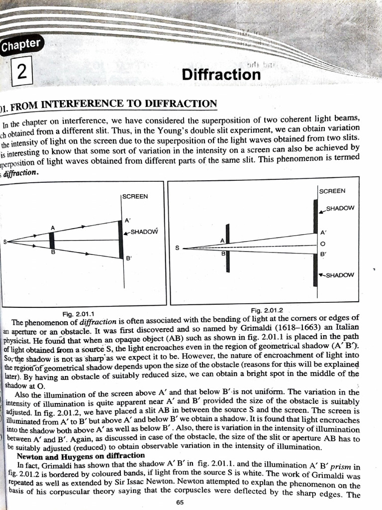 Diffraction of Light . | PDF | Diffraction | Electromagnetic Spectrum