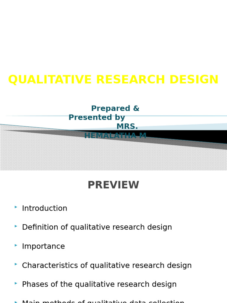 Qualitative Research Design | PDF | Qualitative Research | Ethnography