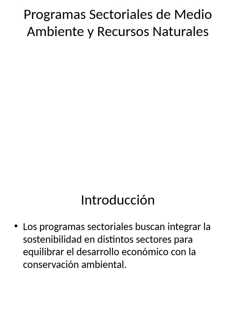 Programas_Sectoriales_Ambiente | PDF