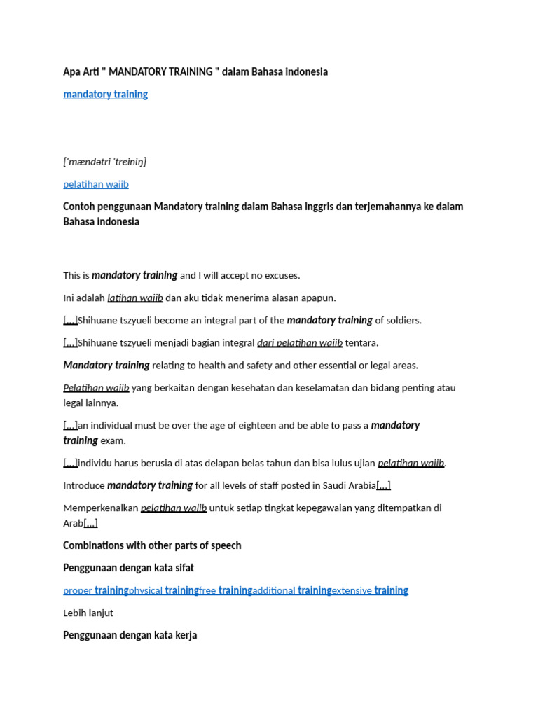 Mandatory Training: ('Mændətri 'Treiniŋ) | PDF