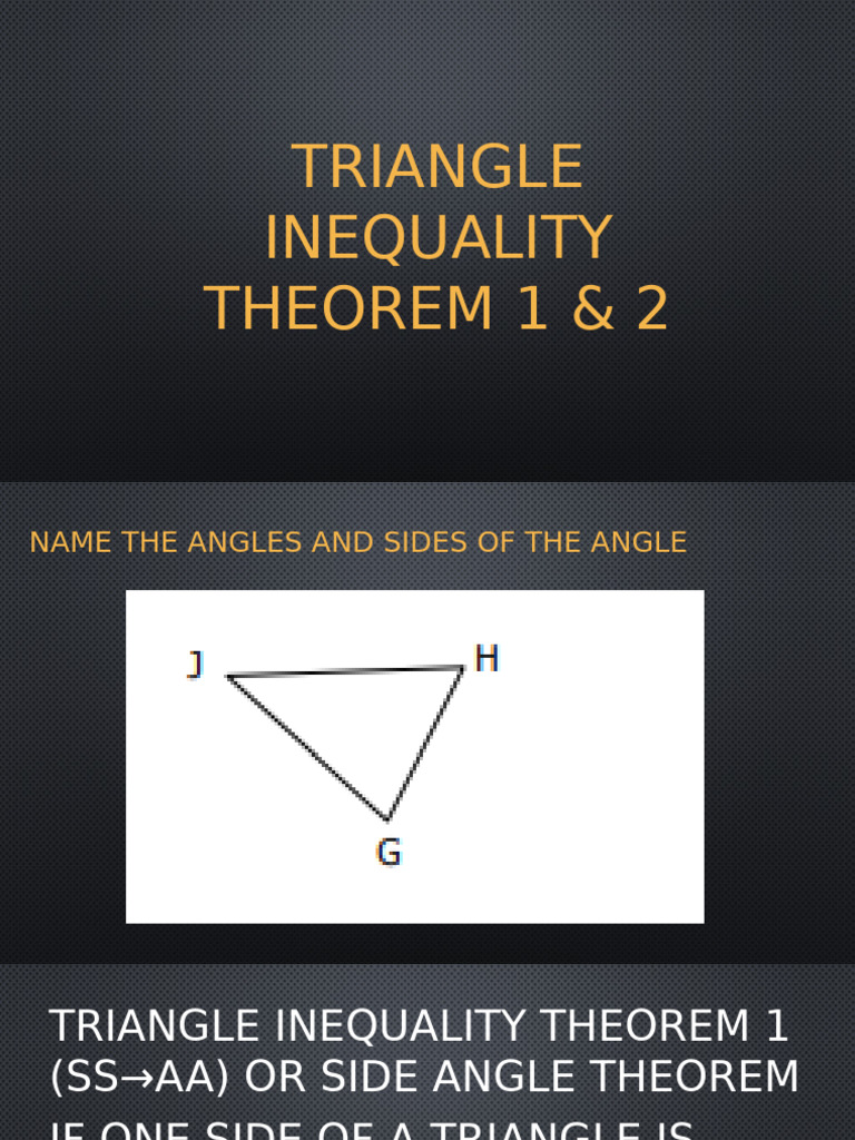 G8 Q4w1b Triangle Inequality Theorem 1 & 2 | PDF